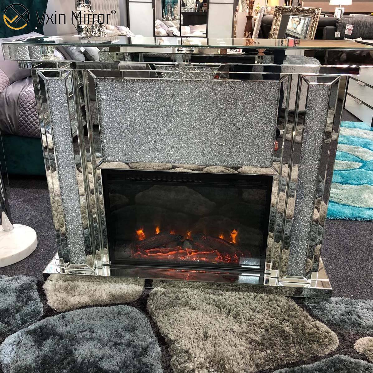 Vxin Mirror WXWF-1094 Crushed Diamond Mirror Fireplace - Buy The fireplace, Crushed Diamond ...